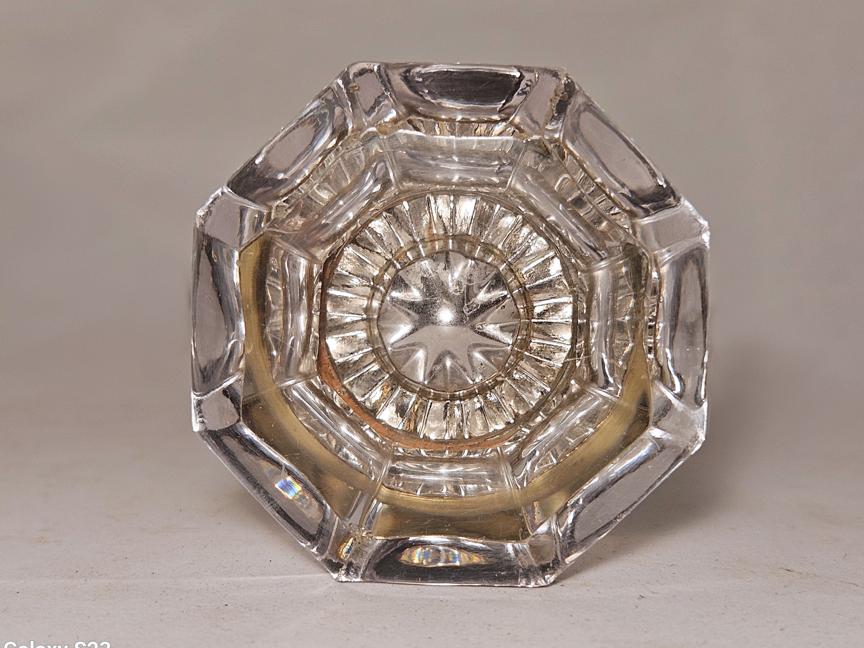 RESTORED! Antique Early 1900's Octagonal Glass Door Knob Locking ...