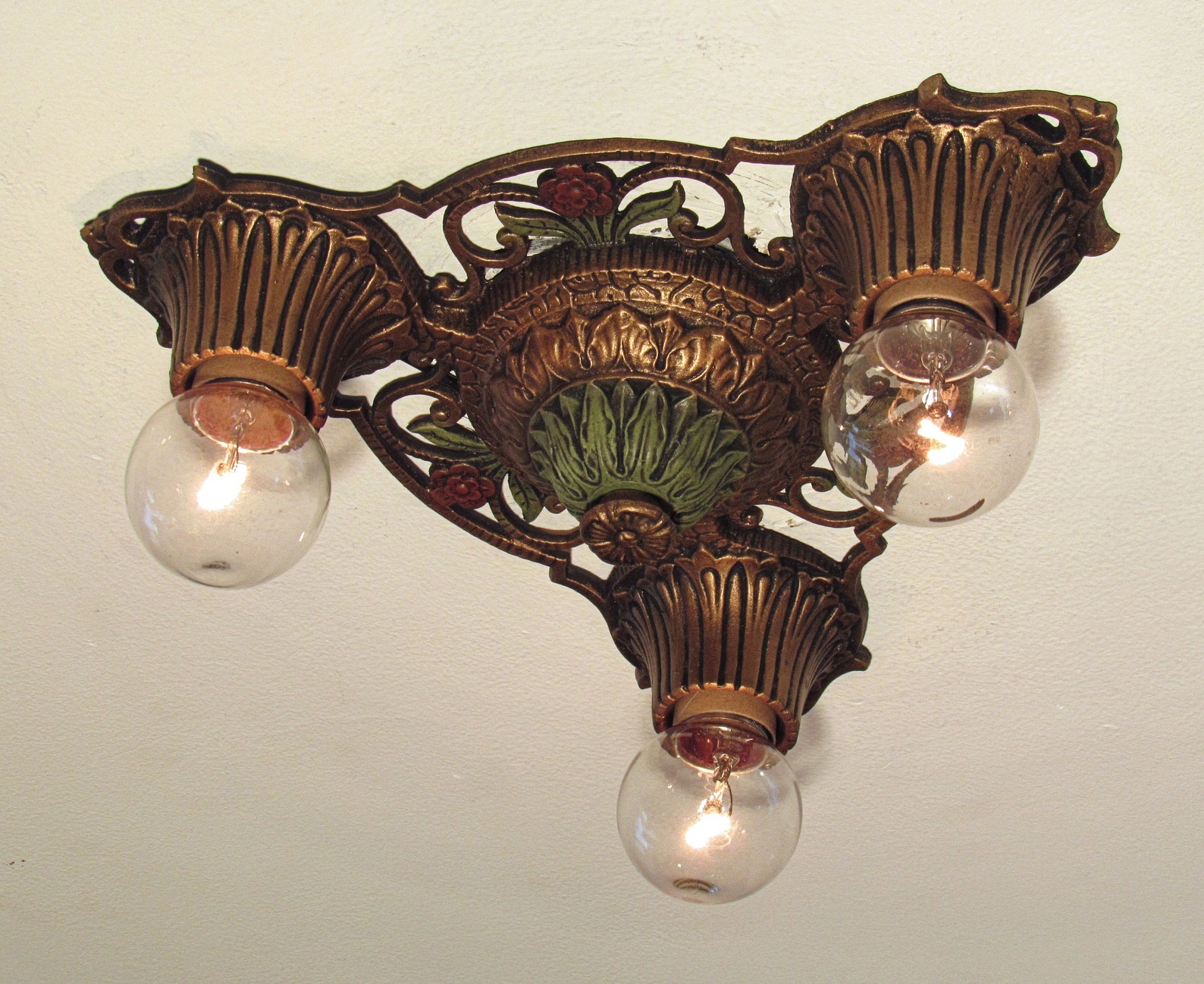 PAIR AVAILABLE! One Classic Antique 1930s Virden Winthrop Light Fixture ...