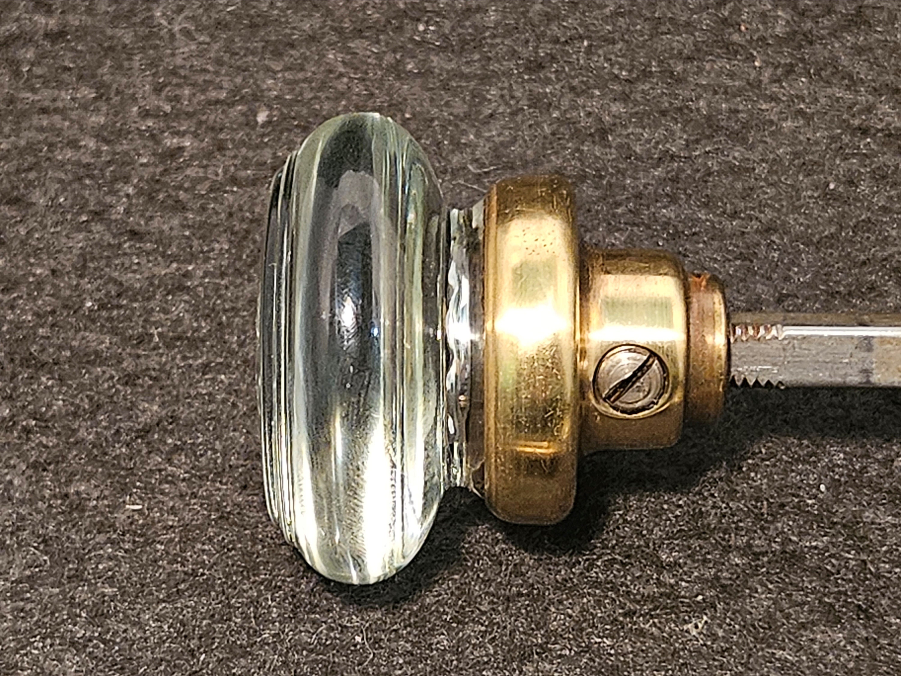 RESTORED Antique 1920 Round Glass Crystal Door Knob Passage Set Many Available - Etsy