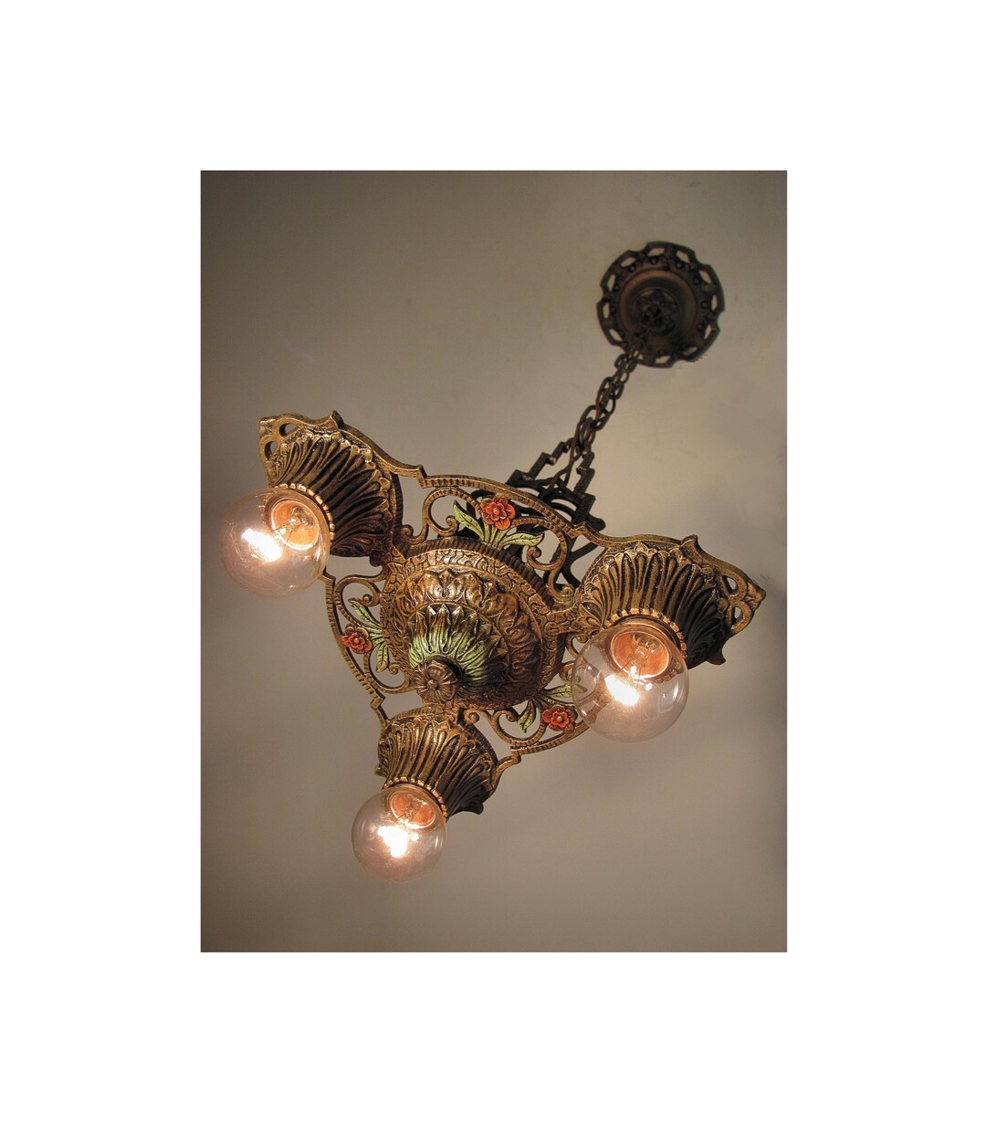 PAIR AVAILABLE! Classic Antique 1930s Virden Winthrop Three Light ...