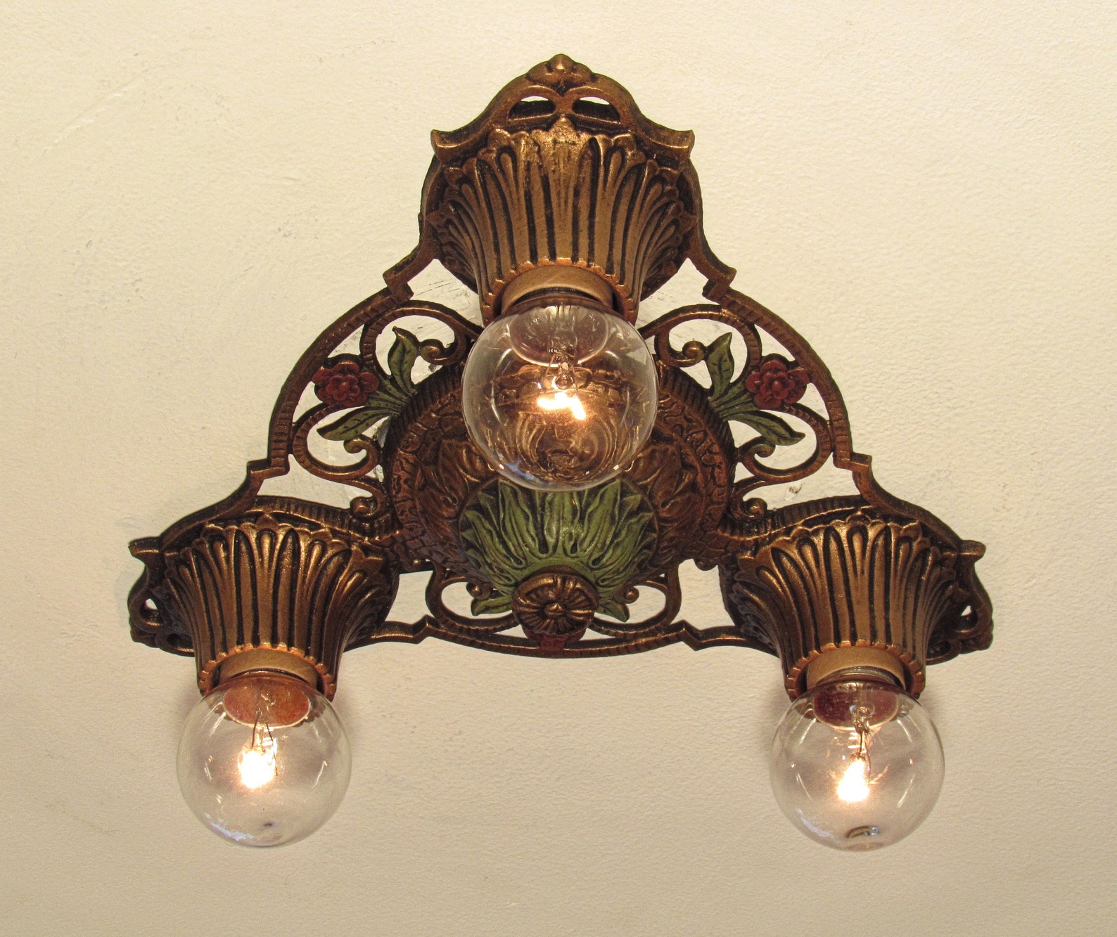PAIR AVAILABLE! One Classic Antique 1930s Virden Winthrop Light Fixture ...