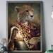 Victorian Cheetah Portrait – Renaissance Animal Painting, Altered Tiger ...