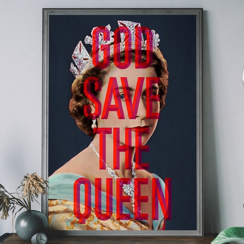 Queen Elizabeth Platinum Jubilee Art Royal Anarchy Print - Etsy UK