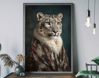 Stag Vintage Portrait Renaissance Animal Painting Altered Art Print ...