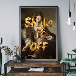 Shake It off Art Print, Taylor Swift Poster, Vintage Altered Art, Music ...
