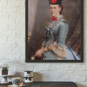 Victorian Minnie Mouse Print, Vintage Disney Art, Abstract Minnie Mouse ...