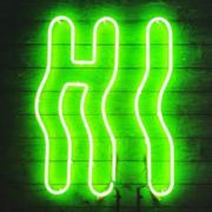 Hello Art Print – Welcome Wall Art, Green Neon Art Print, Entryway Neon ...