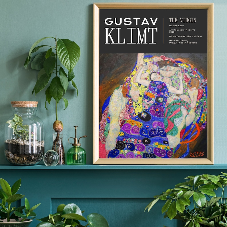 Gustav Klimt Exhibition Poster – Klimt the Virgin Vintage Museum Print ...
