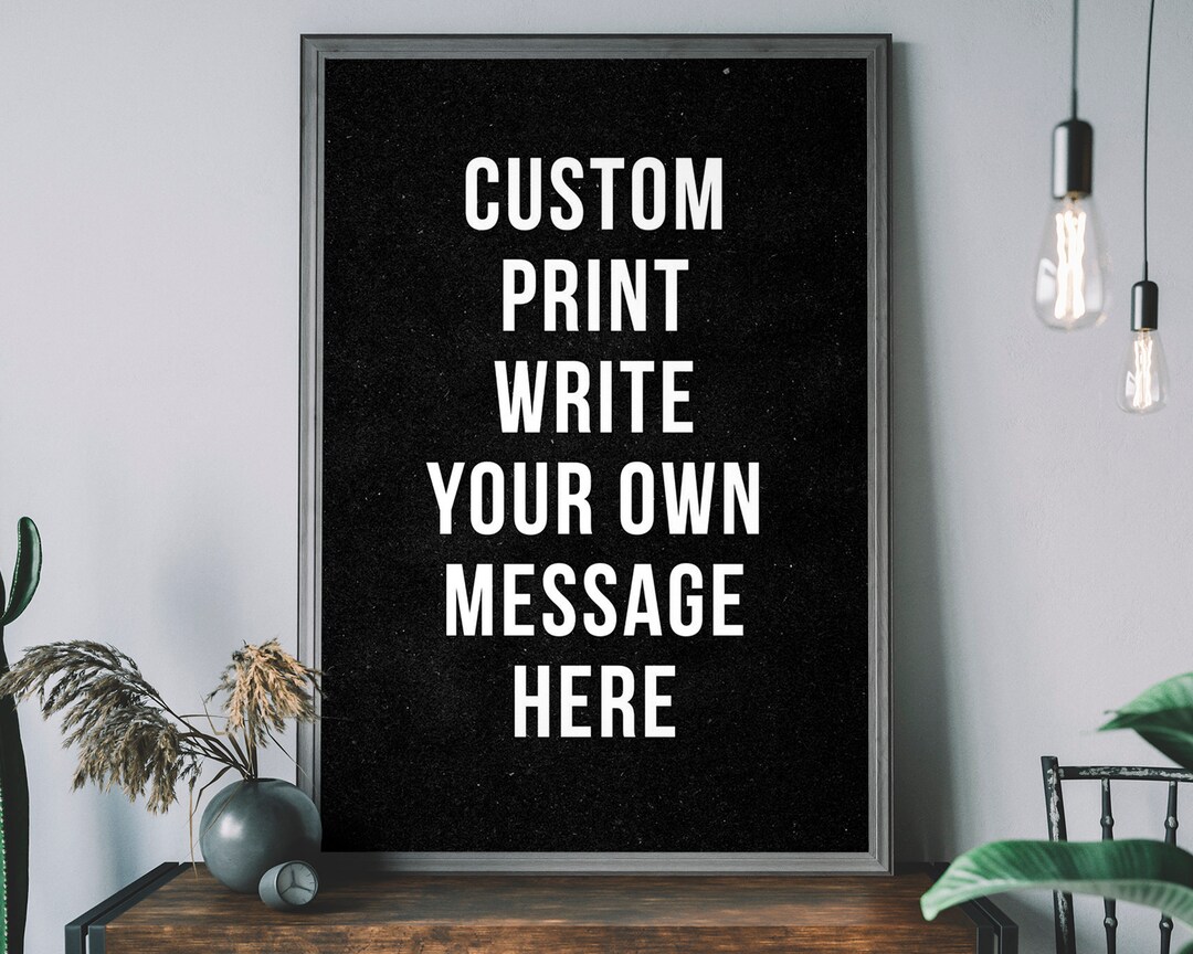 Personalised Art Print, Custom Art Poster, Gift for Home, Wedding Gift ...