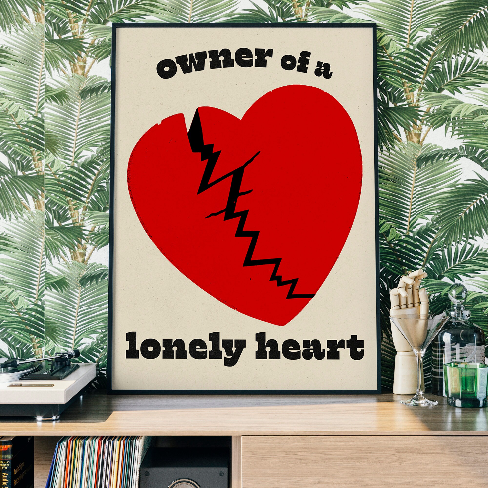 Owner of a Lonely Heart Vintage Art Print , Retro Poster, Song Lyric ...