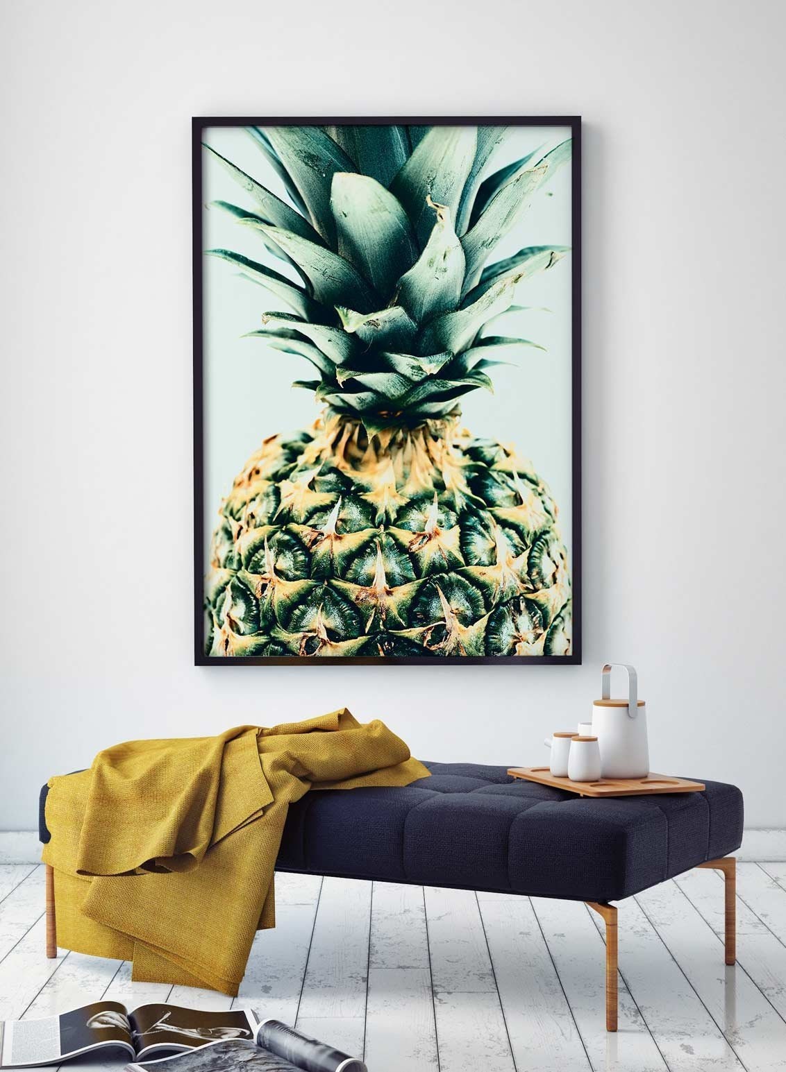 Pineapple Print – Pineapple Wall Art, Tropical Wall Decor, Botanical ...