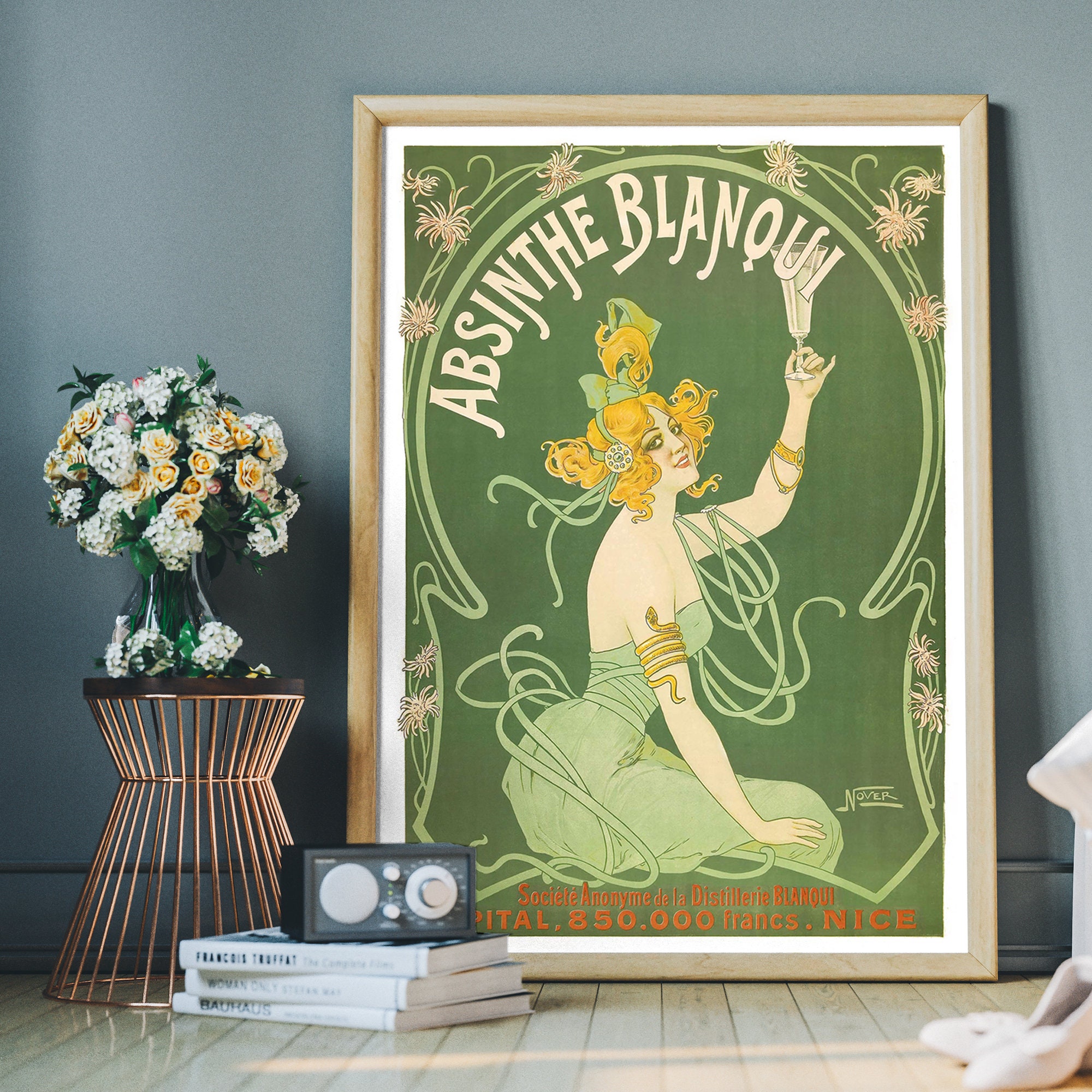 Absinthe Blanqui Vintage Poster, Food & Drink Wall Art, Vintage French ...