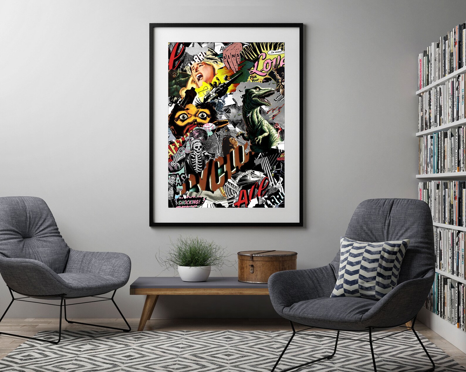 Vintage Comic Art Print Comic Collage Art Retro Aesthetic - Etsy