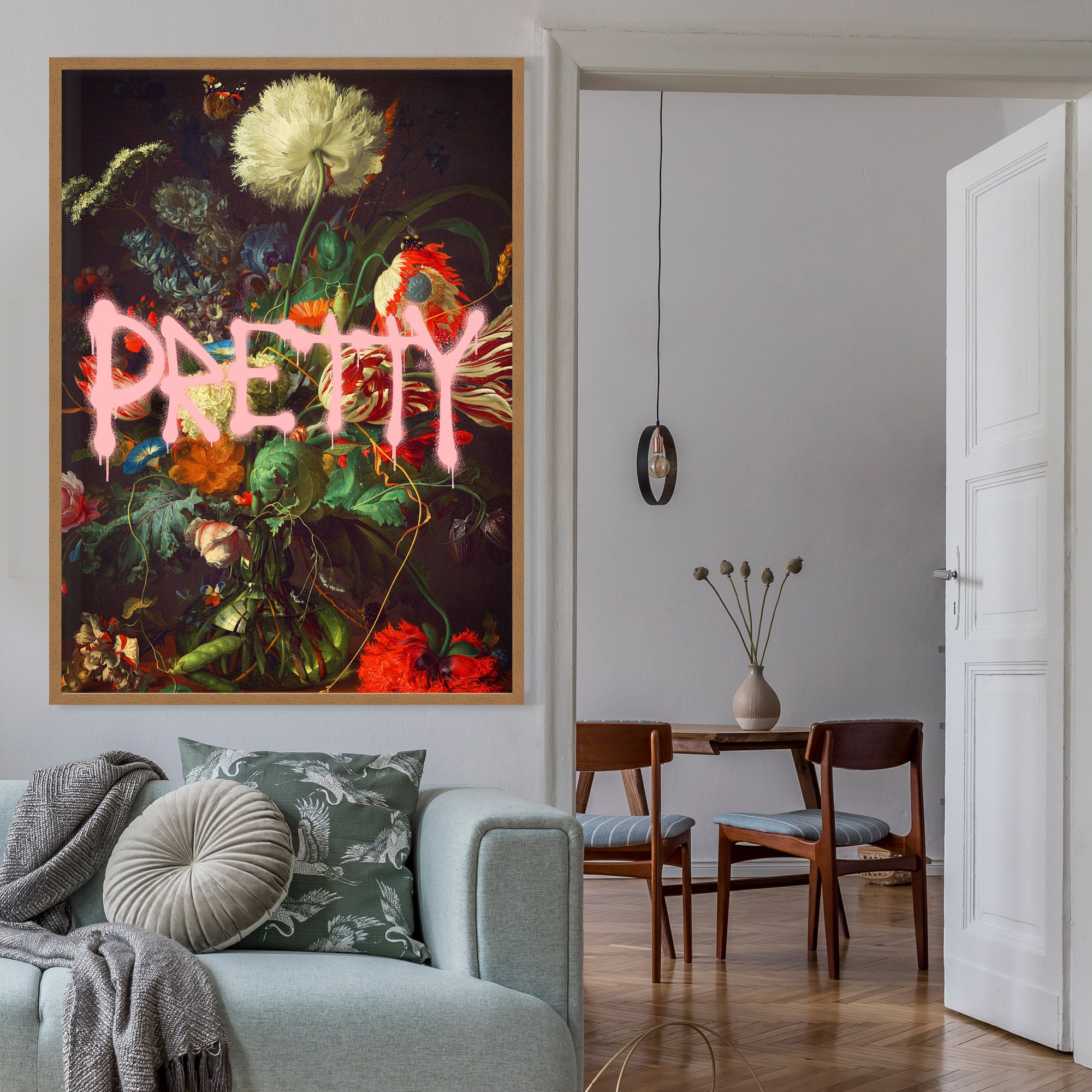 Pretty Art Print Vintage Painting Altered Art Classic Oil - Etsy