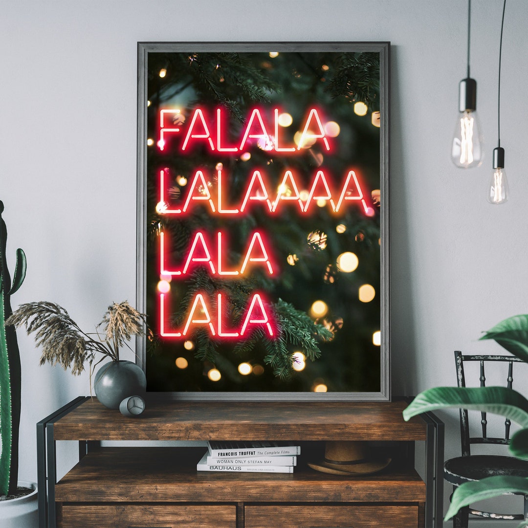 Falalalala Art Print, Christmas Song Art Print, Xmas Poster, Christmas ...