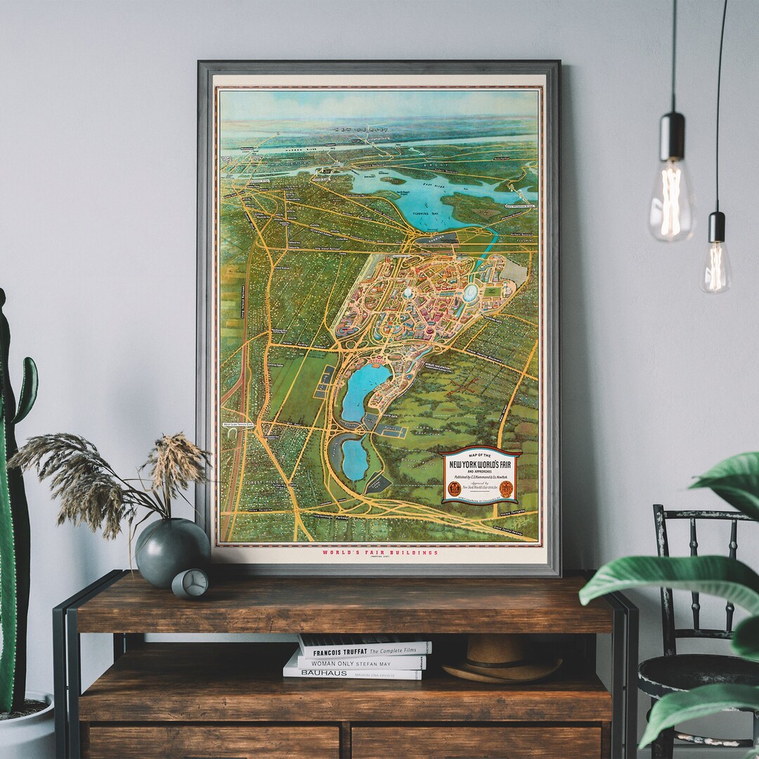 Vintage New York World's Fair Map, NYC Map, Antique Travel Poster ...