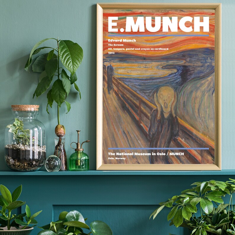 Edvard Munch the Scream Art Print Museum Exhibition Poster - Etsy
