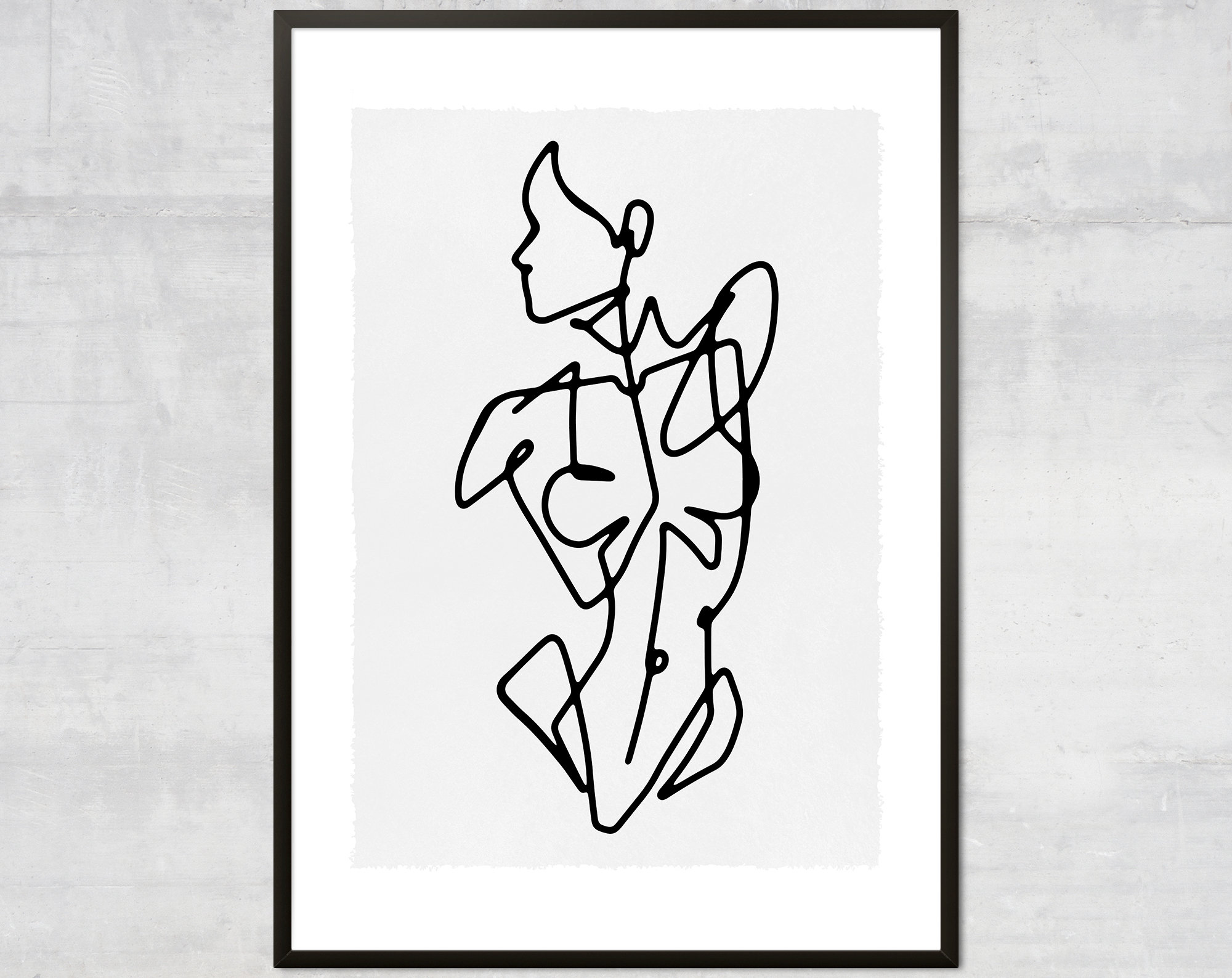 Female Body Line Art Print, Line Art Wall Prints Woman, Minimalist Boho ...