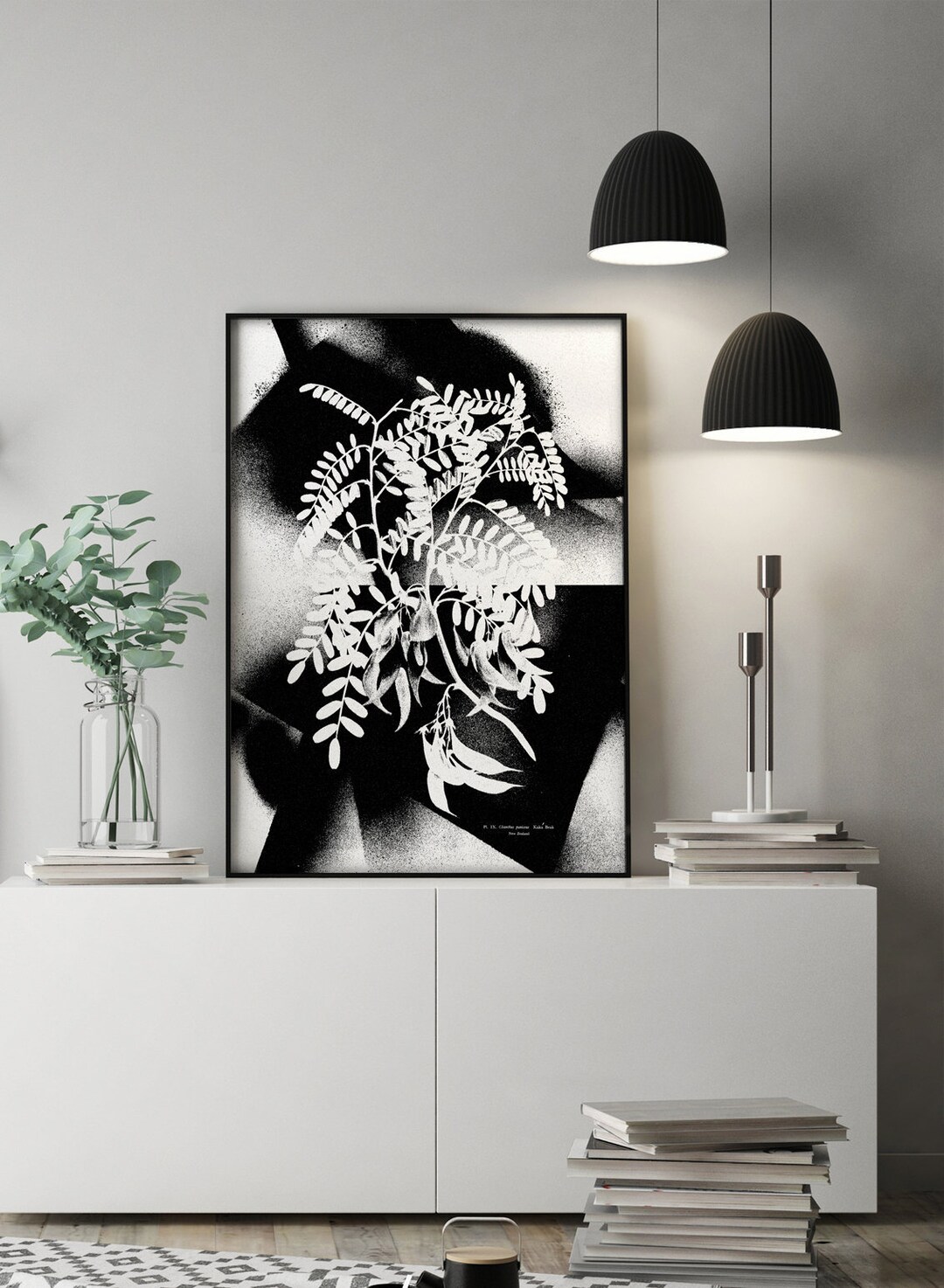 Botanical 8 Floral Spray Print – Botanical Street Art, Abstract Plants ...