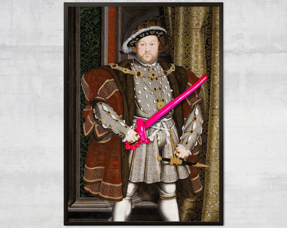 Altered Art King Henry VIII Art Print Vintage Royal Family | Etsy