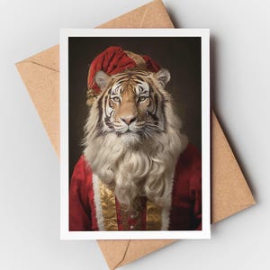 Animal Head Christmas Cards – Pack of 6 Fun Holiday Card With Envelopes ...
