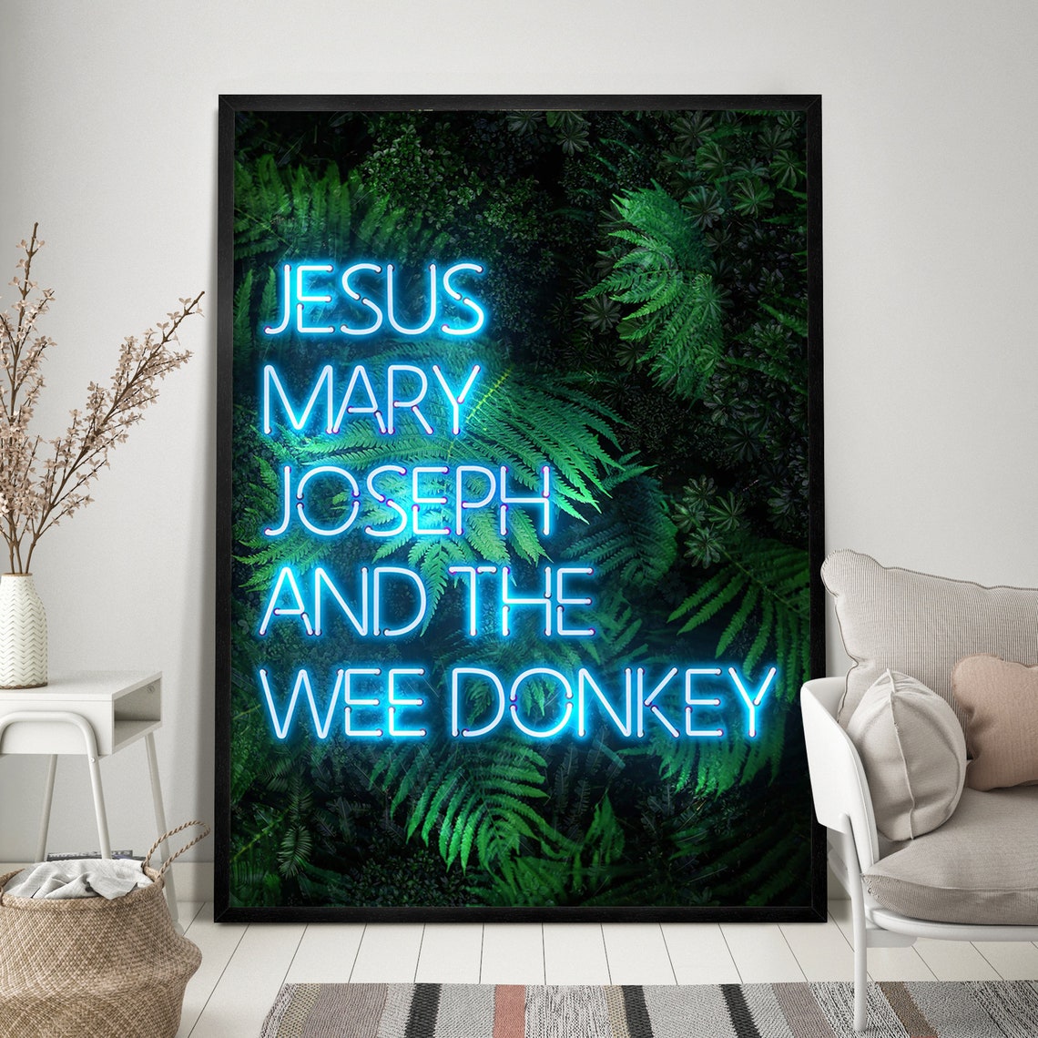 Jesus, Mary and Joseph and the Wee Donkey Print, Line of Duty Art, Ted ...