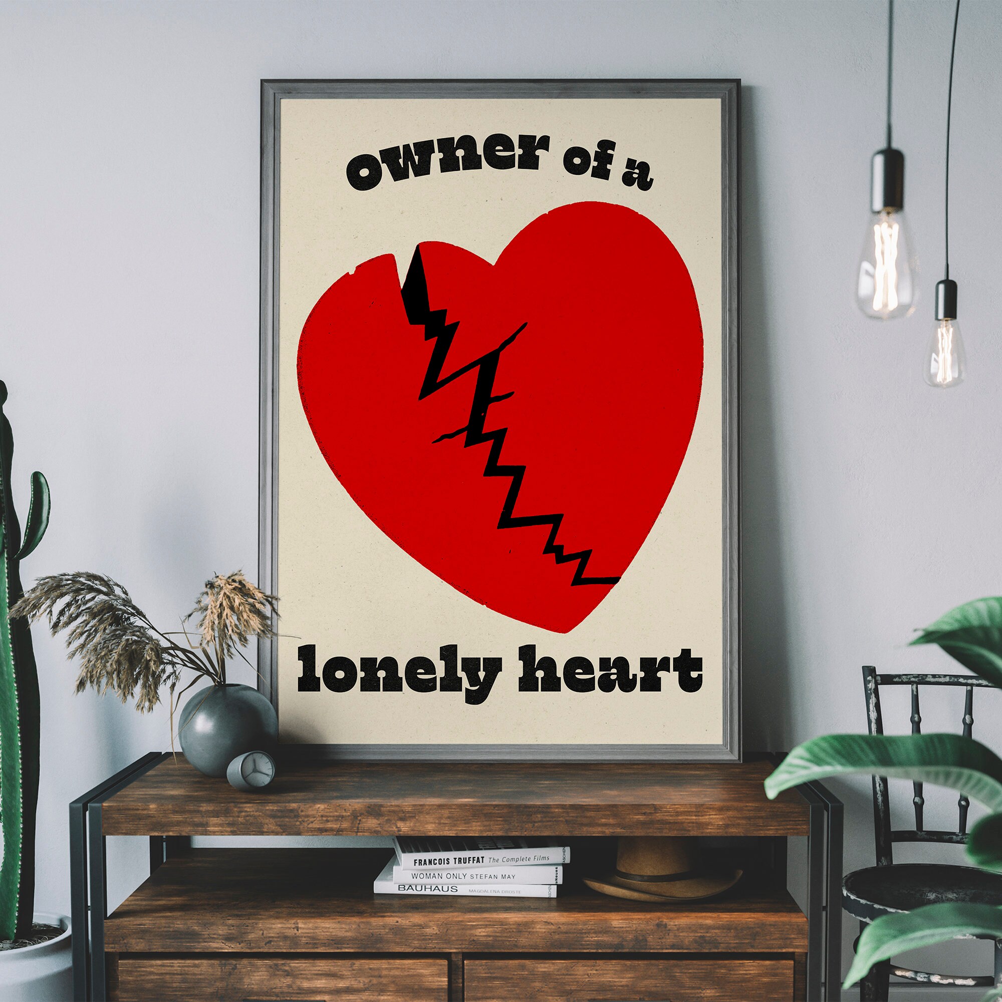 Owner of a Lonely Heart Vintage Art Print , Retro Poster, Song Lyric ...