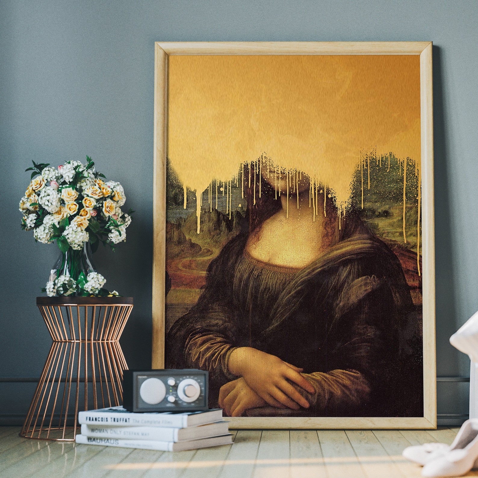 Mona Lisa Reproduction Wall Art Da Vinci Poster Altered Art Etsy Uk