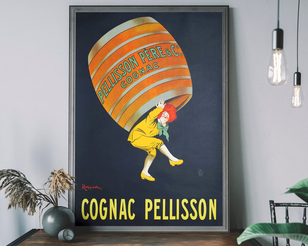 Cognac Pellisson Vintage Print – French Alcohol Advertising Poster ...