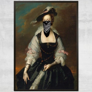 Altered Vintage Woman Portrait Print, British Royal Family Art, Antique ...