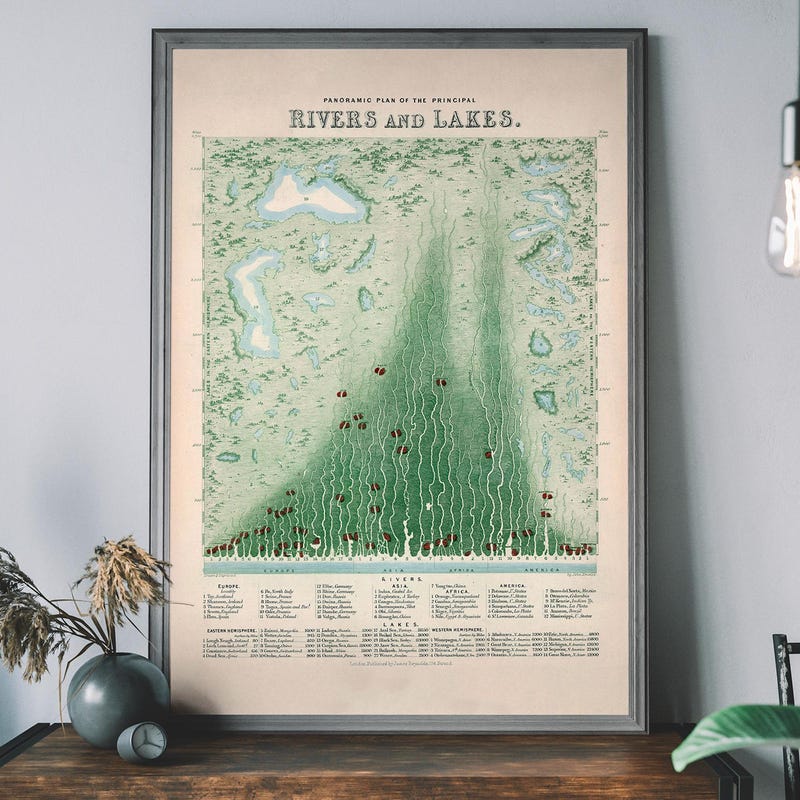 River on a Map - Etsy UK