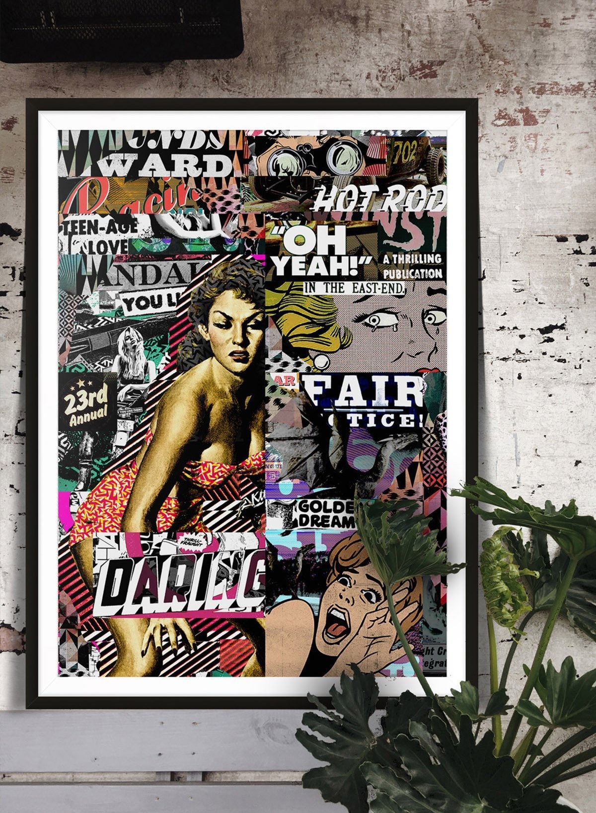 Vintage Comic Art Print Comic Collage Art Retro Aesthetic - Etsy