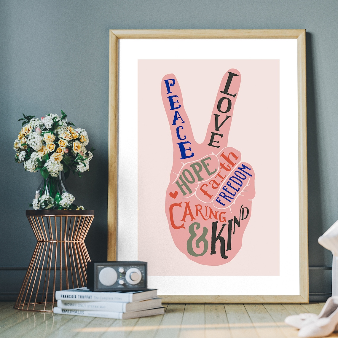Peace Sign Art Print Peace and Love Inspirational Wall Art - Etsy