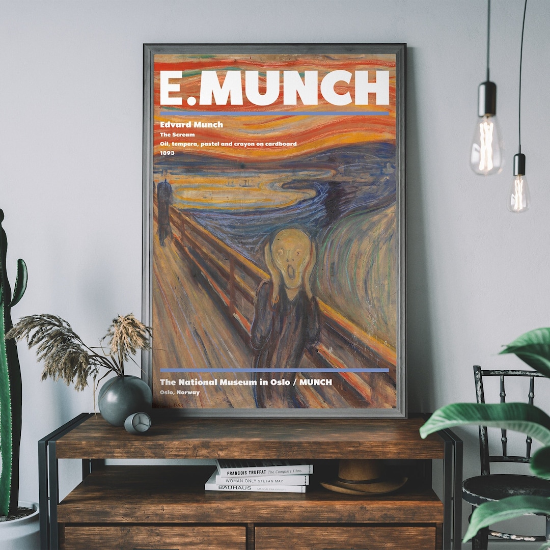 Edvard Munch the Scream Art Print Museum Exhibition Poster - Etsy