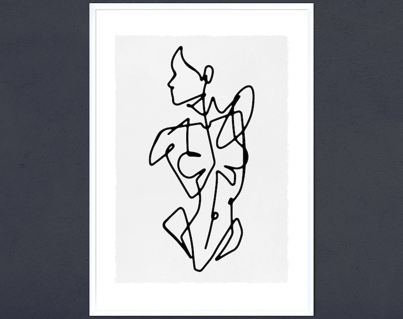 Female Body Line Art Print Line Art Wall Prints Woman | Etsy
