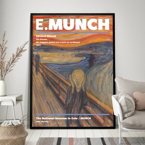 Edvard Munch, the Scream Art Print – Museum Exhibition Poster ...