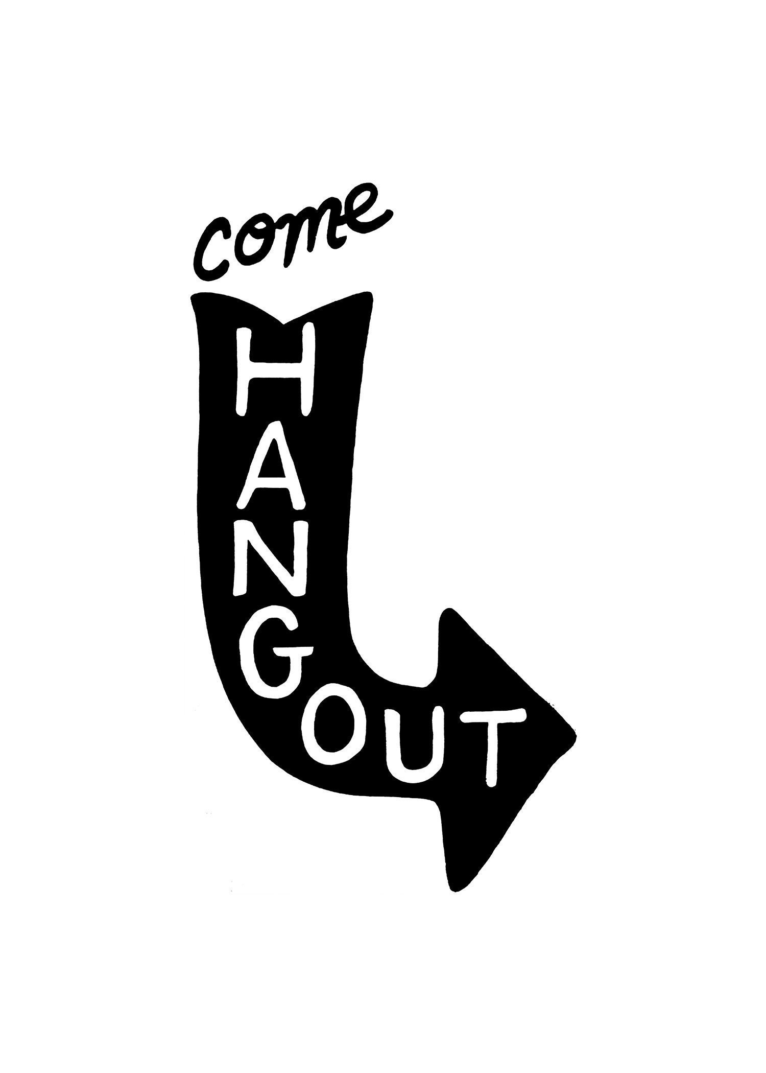 Hang Out Sign Entry Way Art Home Art Print Positive Art - Etsy