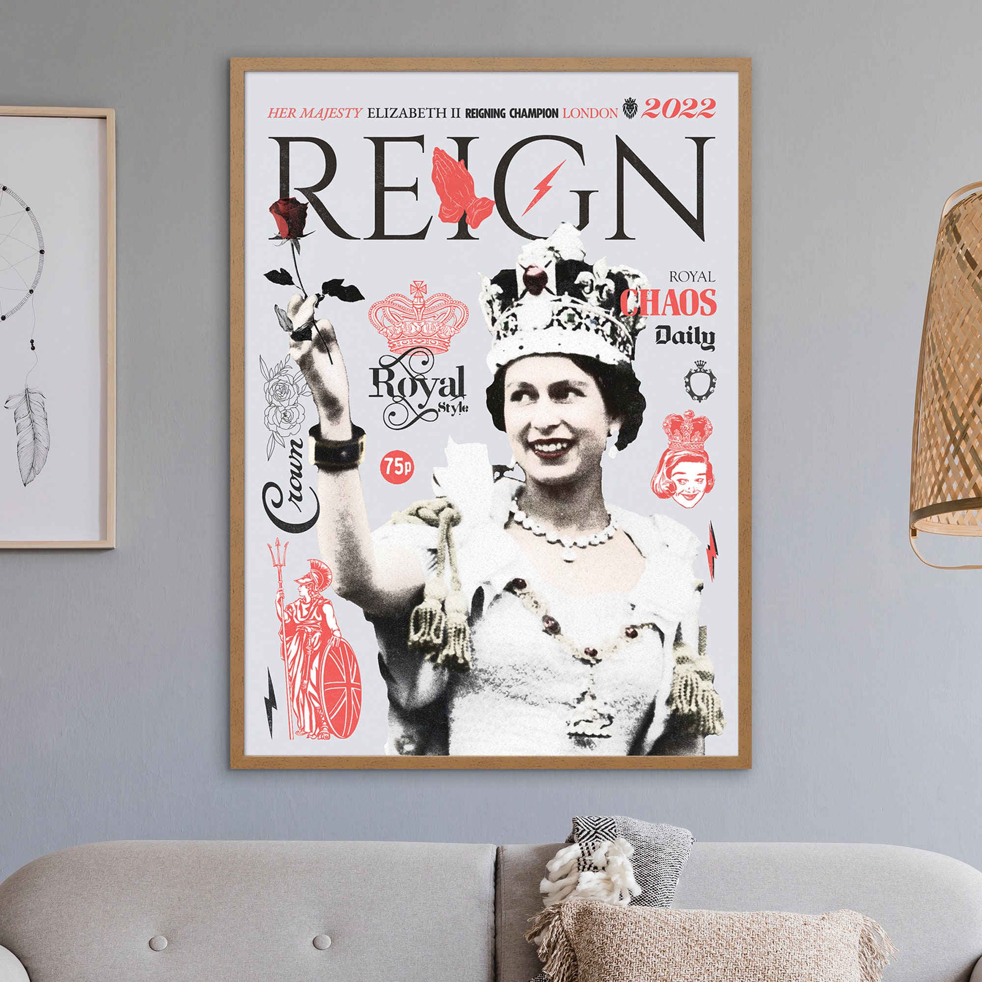 Queen Elizabeth II Art Print – Platinum Jubilee Poster, Royal Family ...