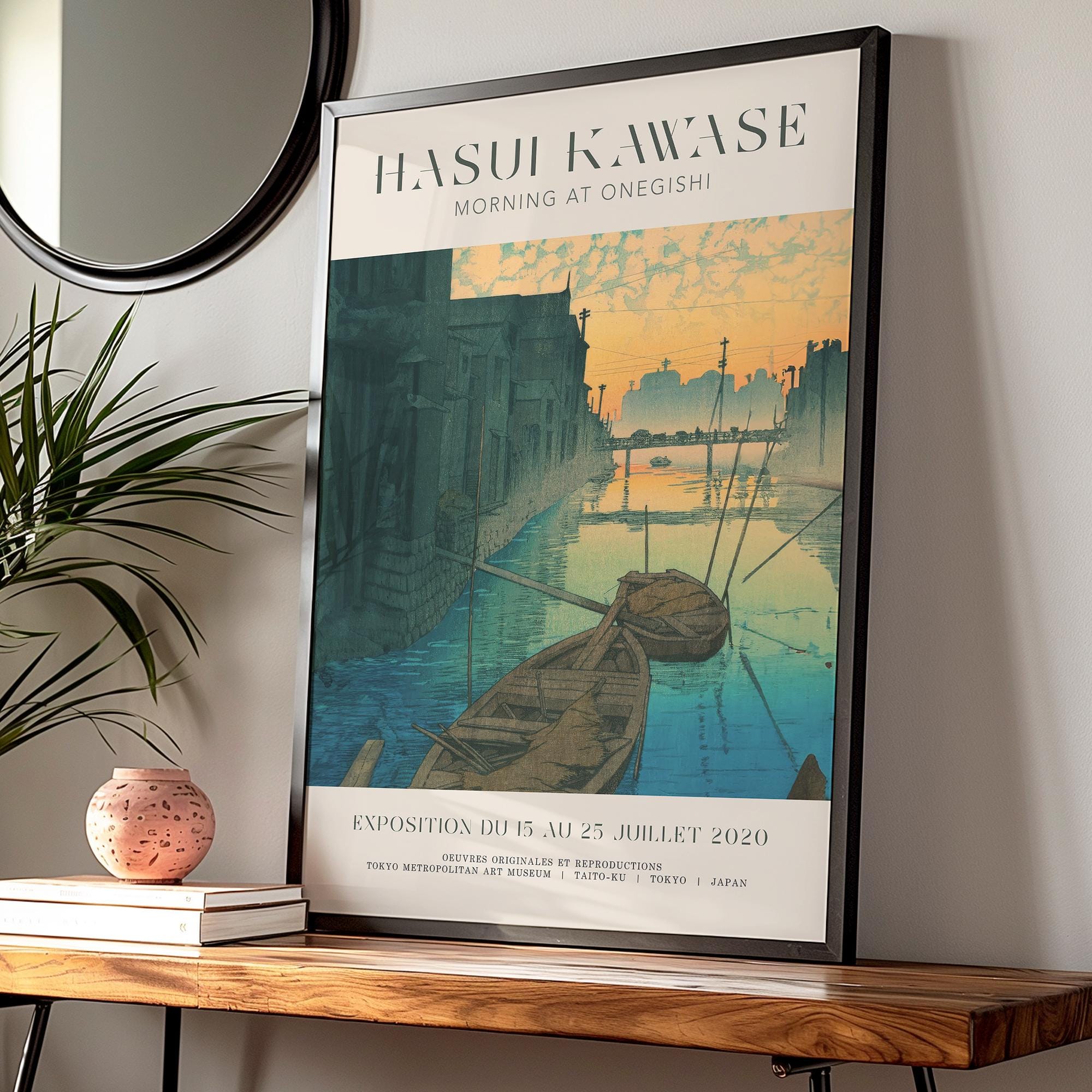 Hasui Kawase Art Print: Morning at Onegishi - Japanese Woodblock ...