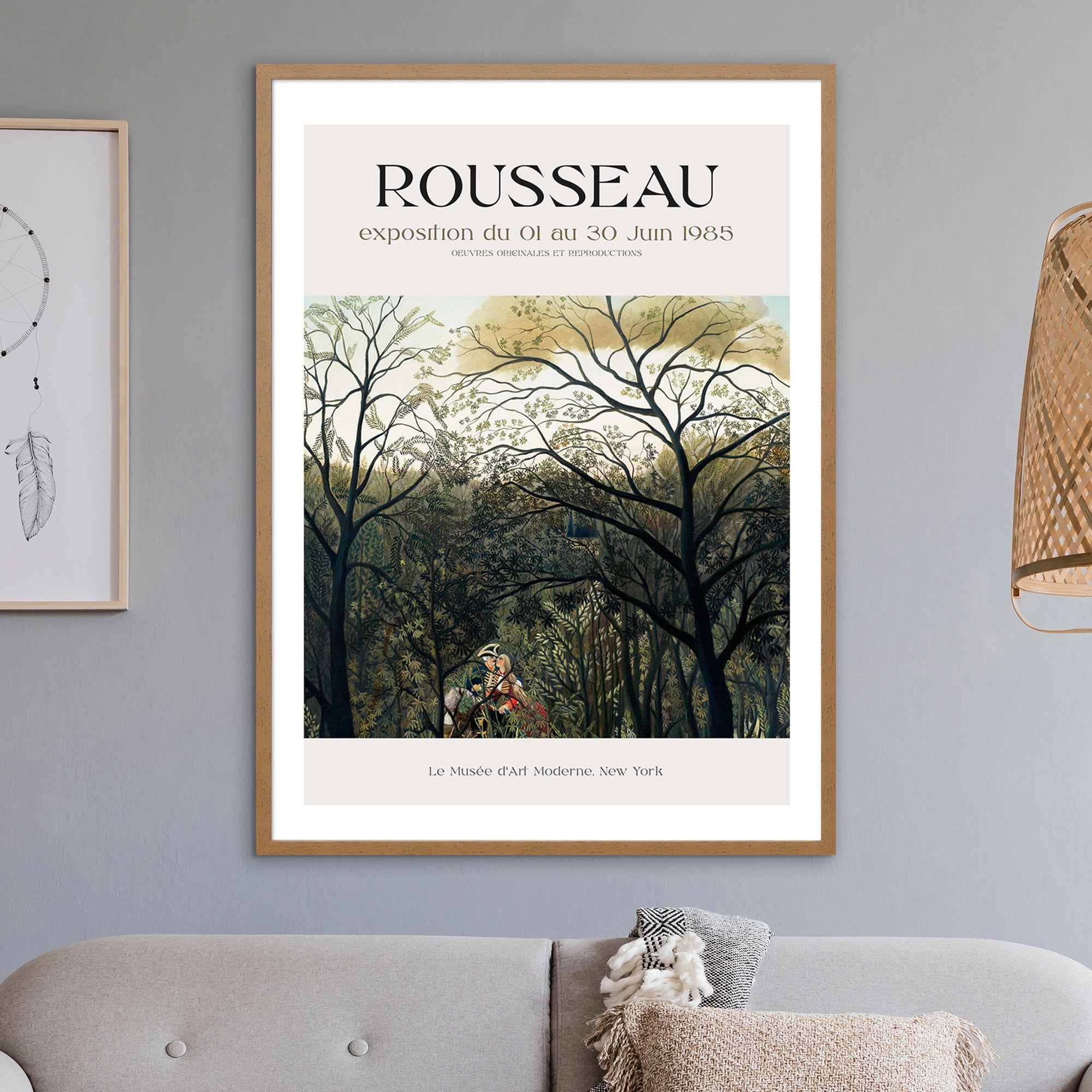 Henri Rousseau Museum Poster, Vintage Exhibition Print, Rendezvous in a ...