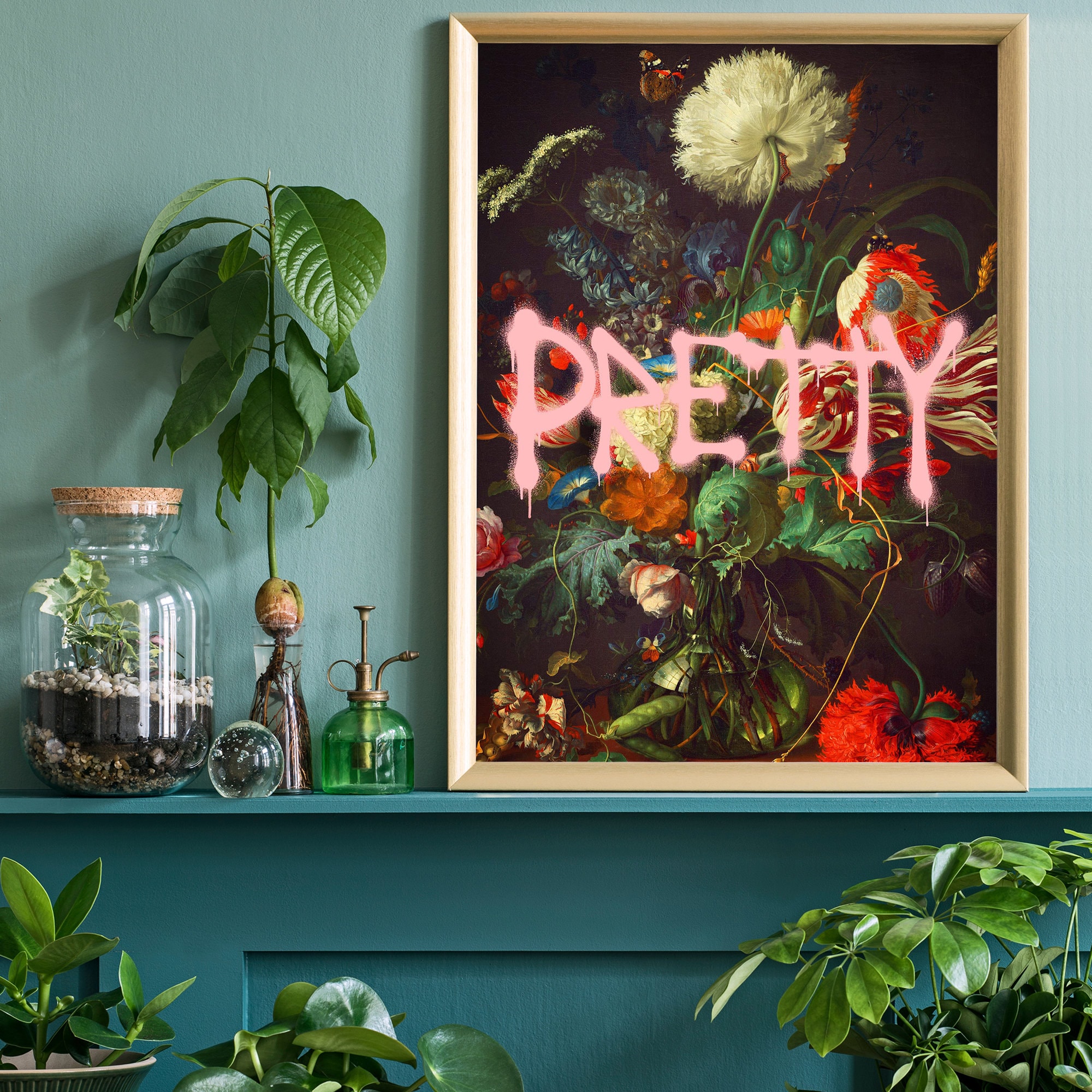 Pretty Art Print Vintage Painting Altered Art Classic Oil - Etsy
