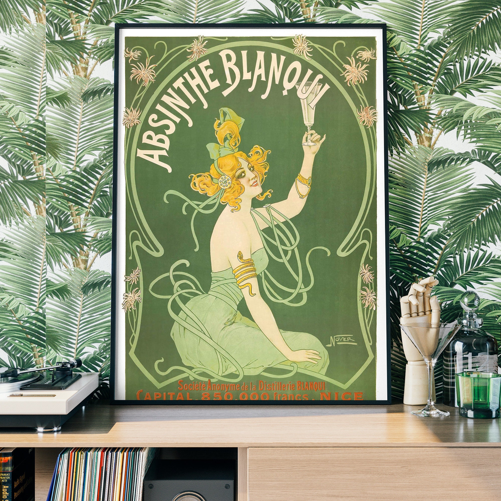 Absinthe Blanqui Vintage Poster, Food & Drink Wall Art, Vintage French ...