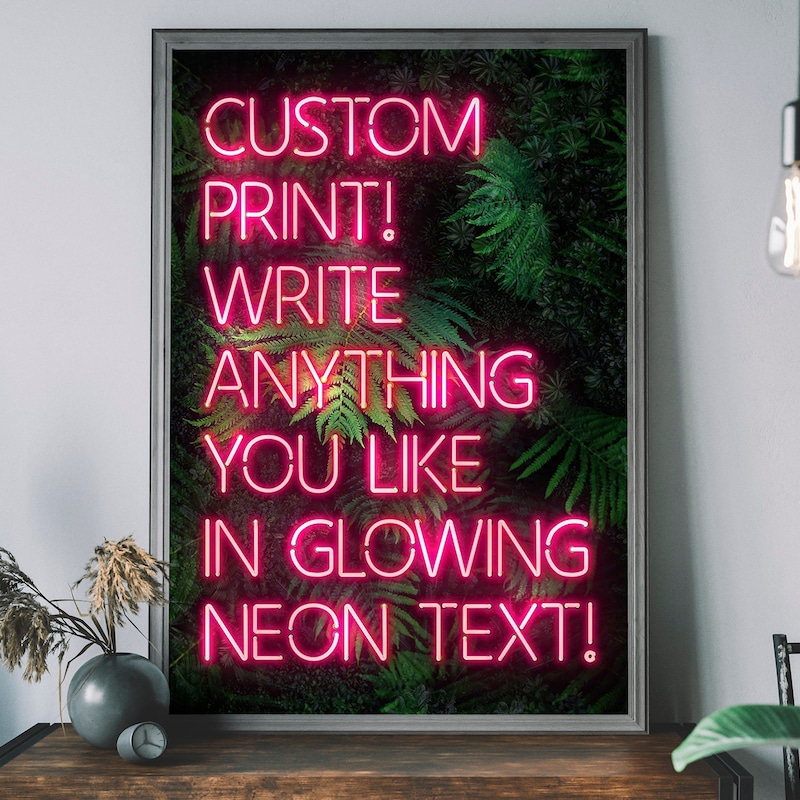 Neon Wall Art - Etsy