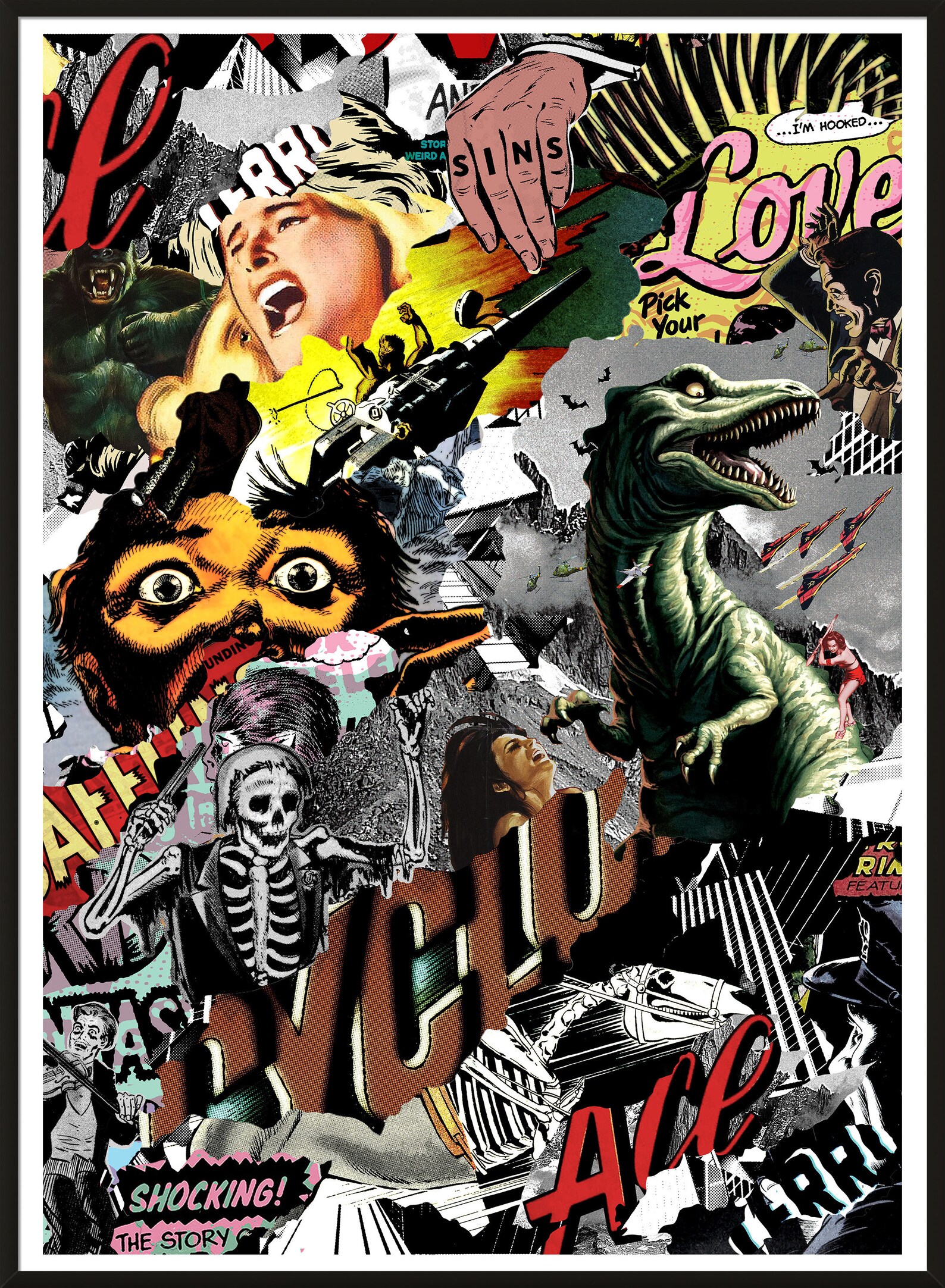 Vintage Comic Art Print Comic Collage Art Retro Aesthetic - Etsy