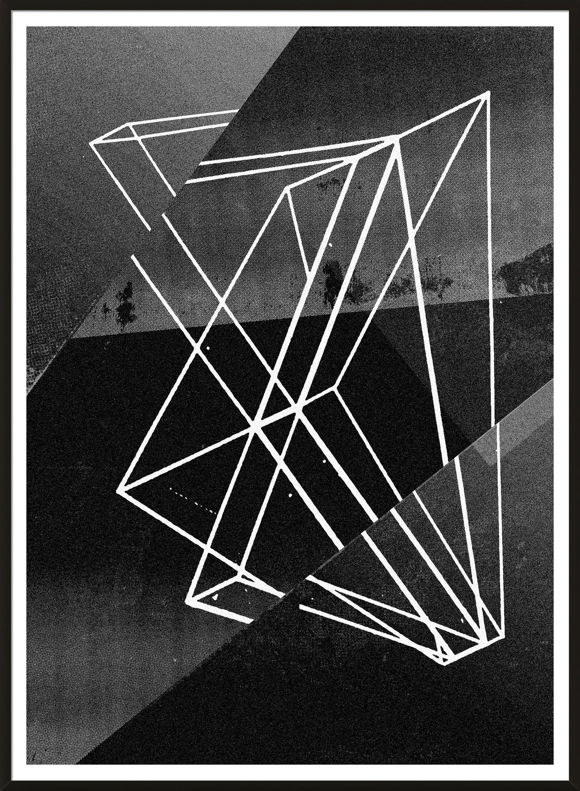 Abstract Angles 1 Black and White Print - Etsy