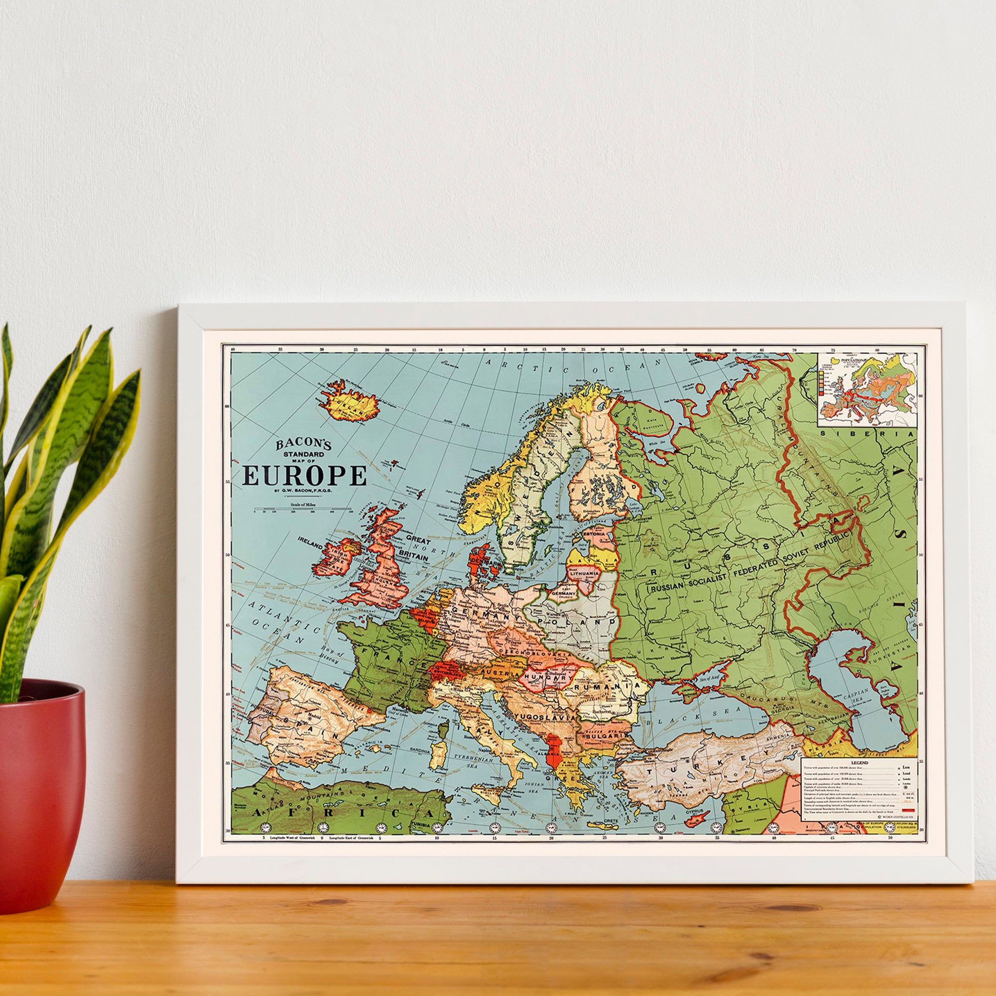 Vintage Europe Map, Antique Map Illustration, Vintage Travel Poster ...