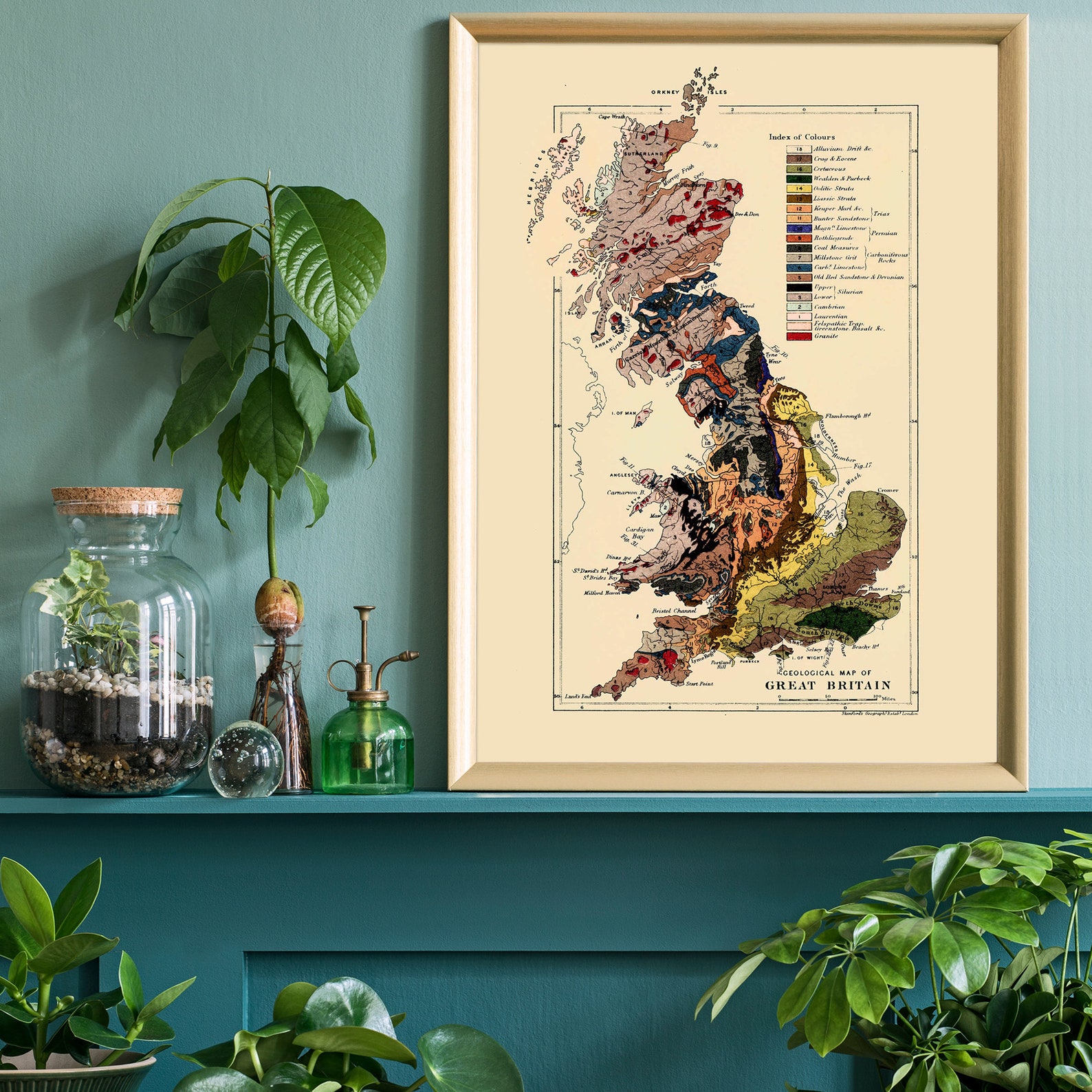 Geological Map UK – Vintage Great Britain Map, Historical UK Map Art ...