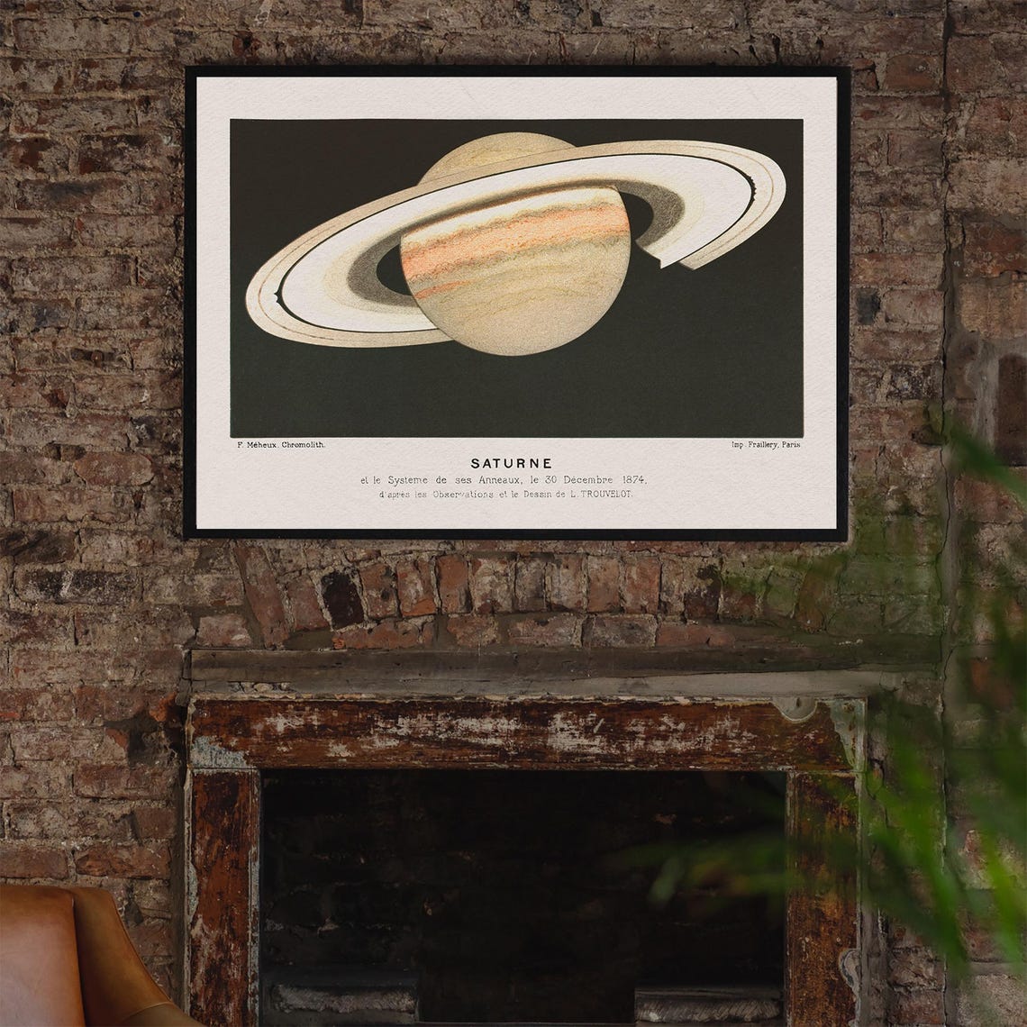 Vintage Saturn Illustration Print – Antique Astronomy Art, Celestial ...