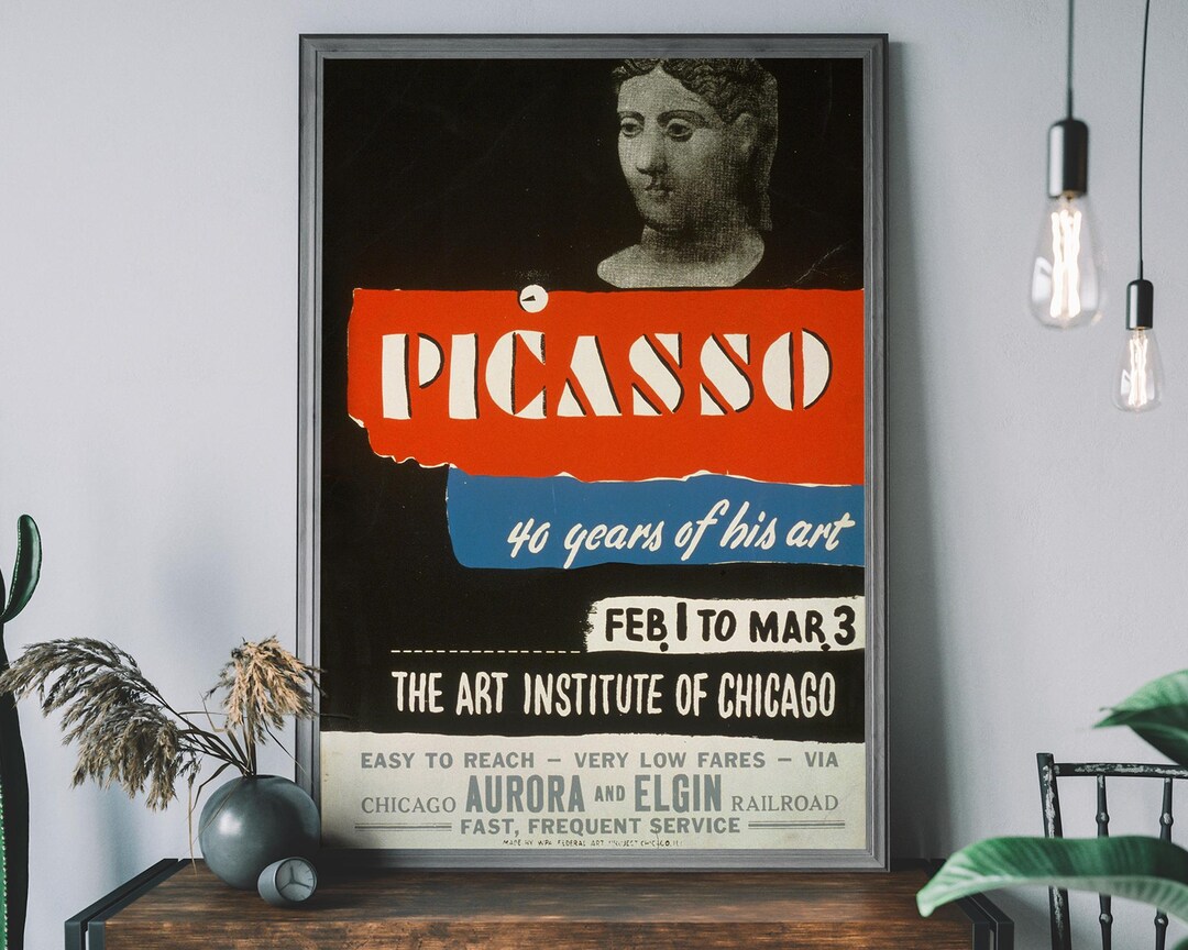 Picasso Exhibition Poster – Vintage Museum Art Print, Classic Wall ...