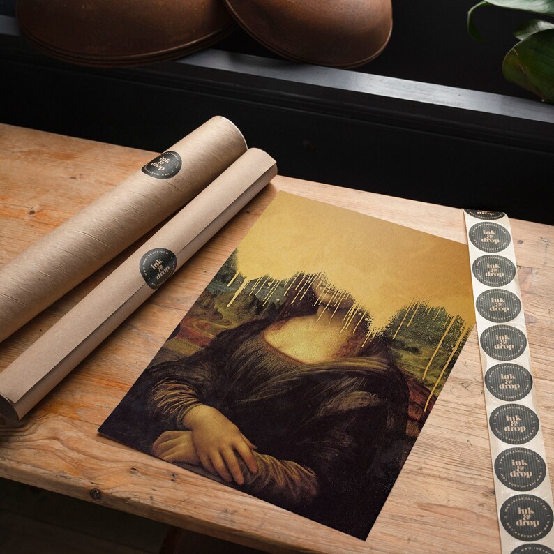 Mona Lisa Reproduction Wall Art Da Vinci Poster Altered Art Etsy